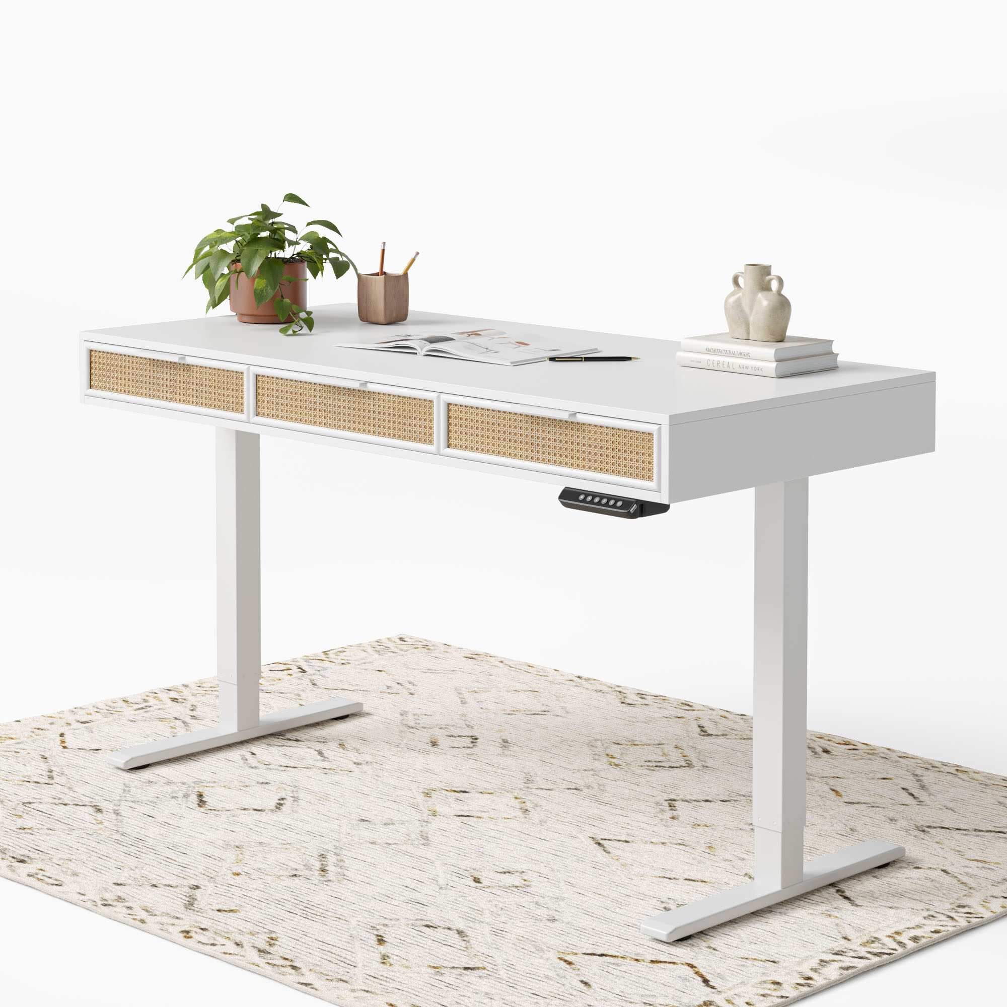 7 best Height adjustable standing desk with drawers in 2022 - fezibo