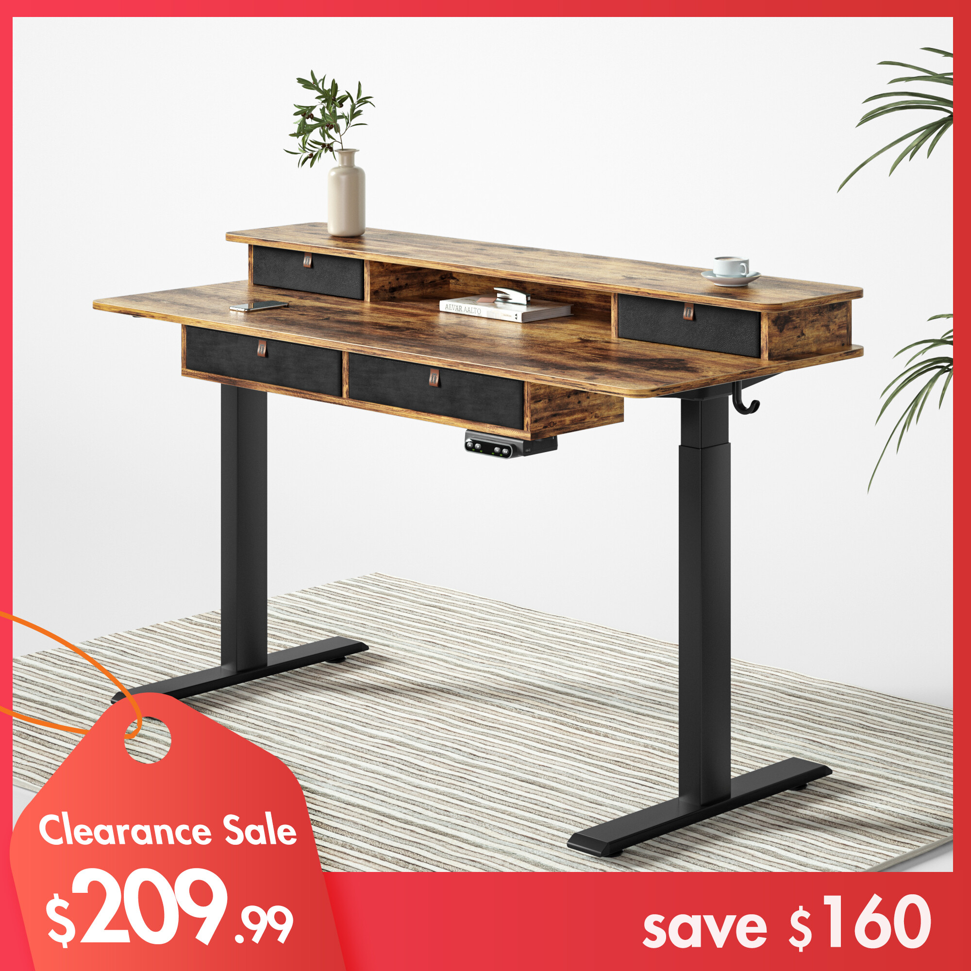 7 best Height adjustable standing desk with drawers in 2022 - fezibo